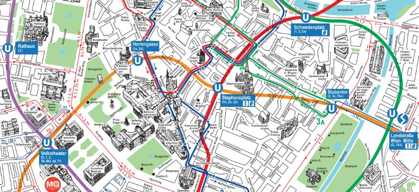Map of Vienna - Interactive map and pdf maps download